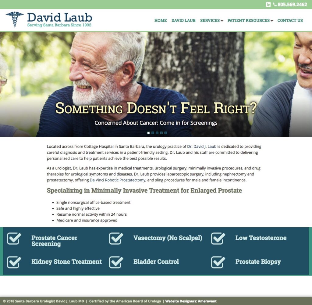 David Laub, MD - Ameravant Web Design